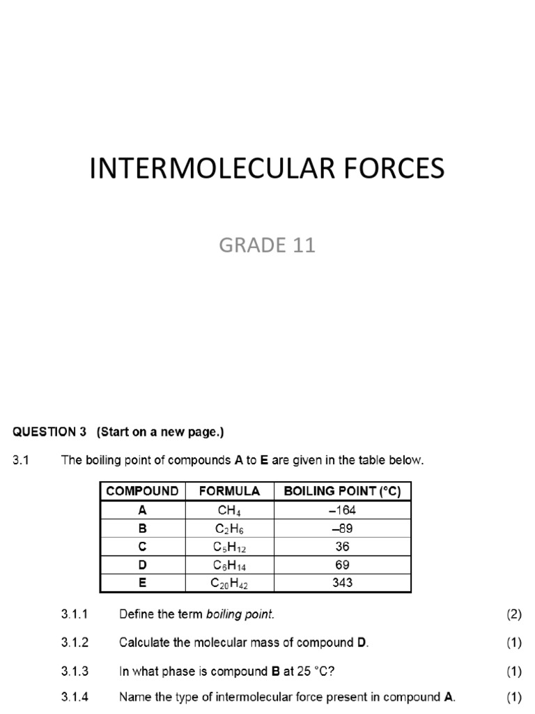 Intermolecular Forces | PDF