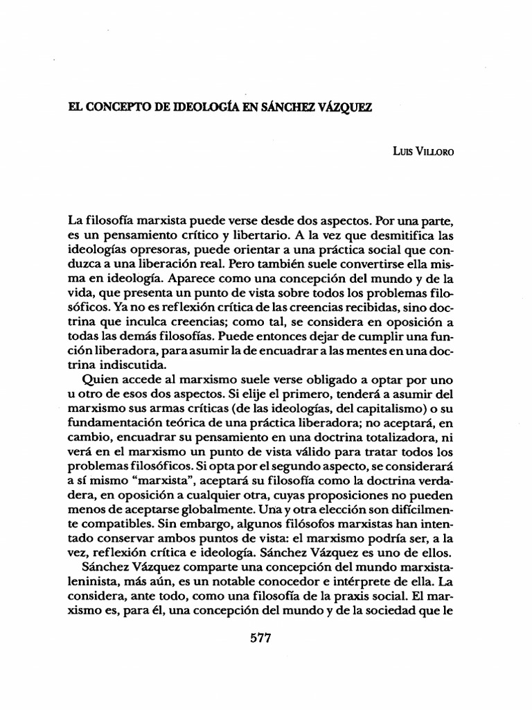 Entorno A La Obra de ASV 101125-578-616 Ideología y Filosofía Villoro - ASV | PDF | Ideologías ...
