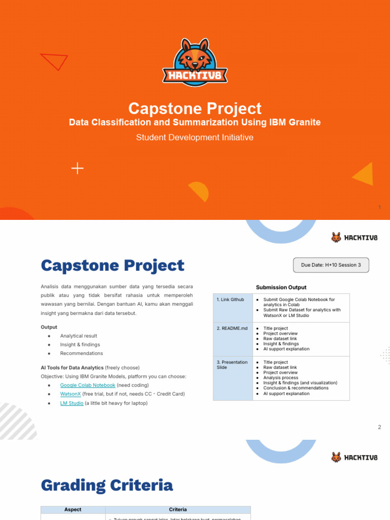 Capstone Project - Data Classification and Summarization | PDF