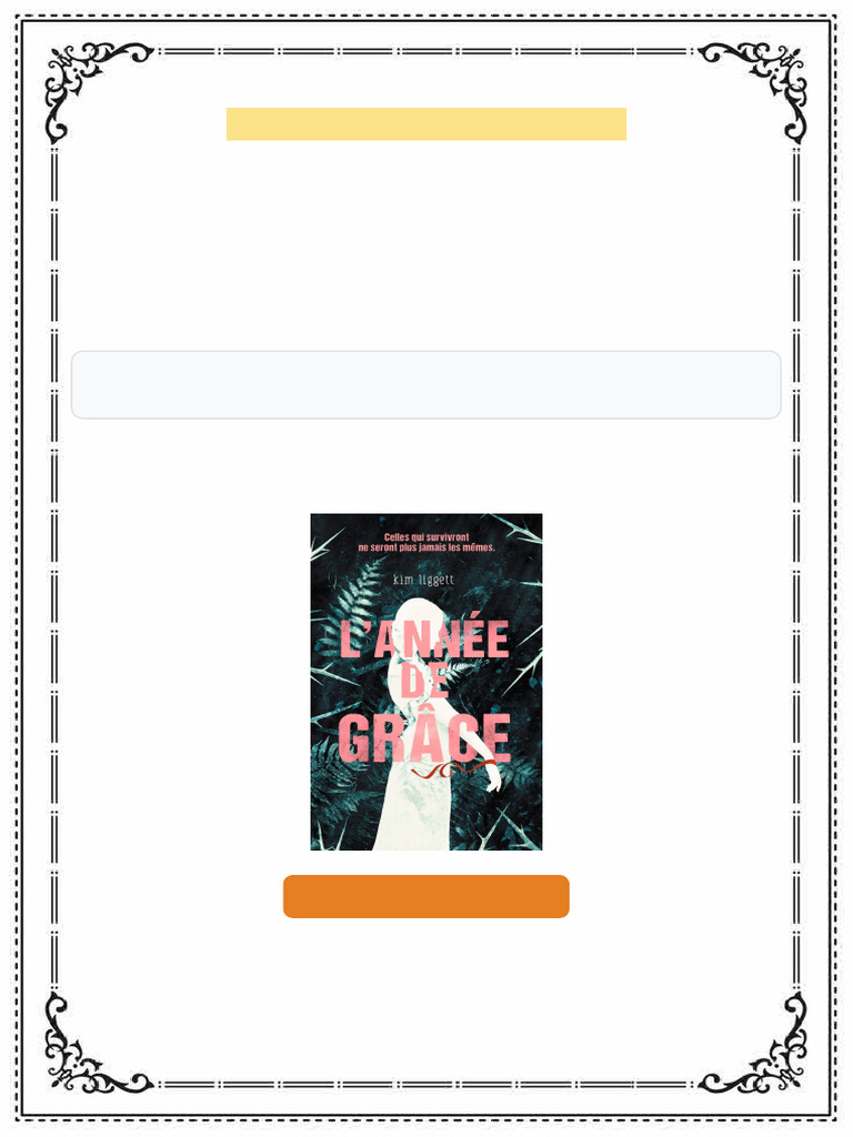 L Année De Grâce Kim Liggett Now Ready for Download | PDF | Books