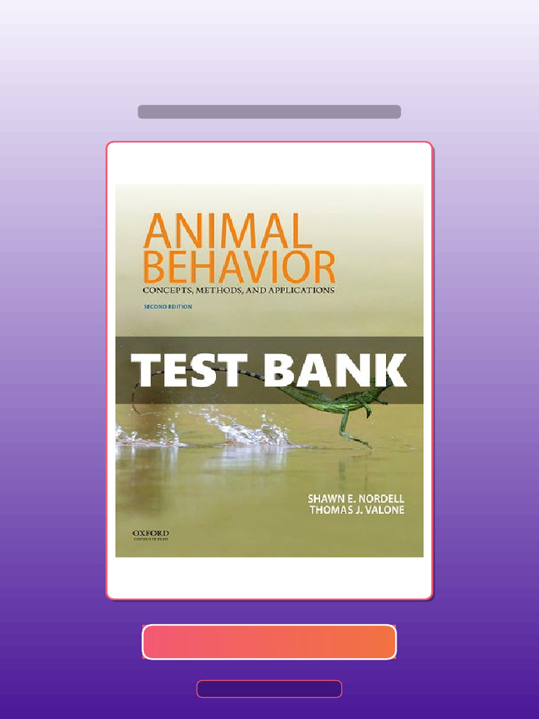Ultimate Bundle Animal Behavior Concepts Methods and Applications 2nd ...