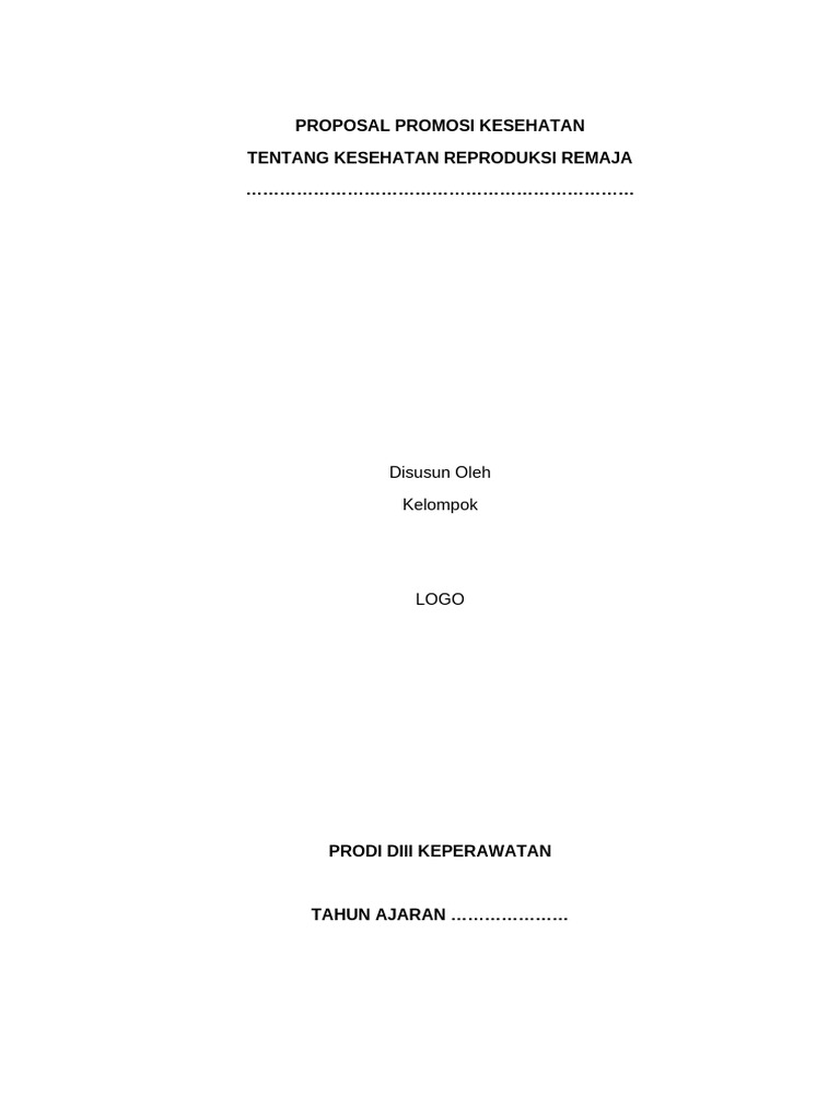 Promosi Kesehatan Reproduksi Remaja | PDF
