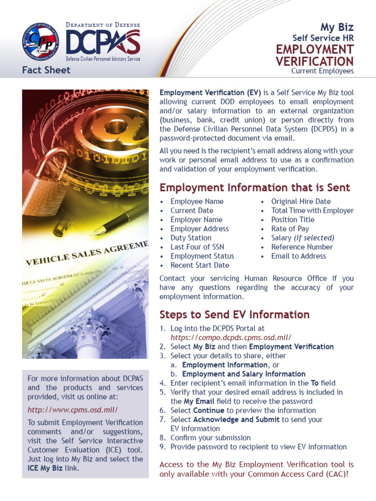 DoD Employment Verification | PDF | Employment