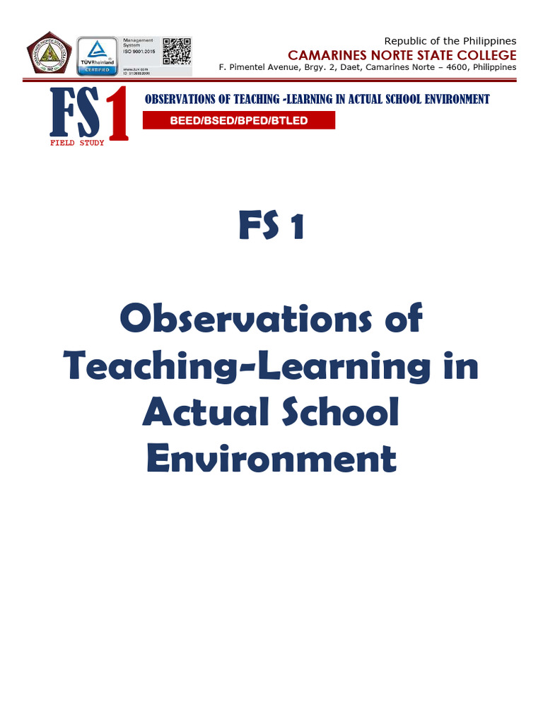 FS-1-Ep-16 | PDF | Curriculum | Philosophy Of Education