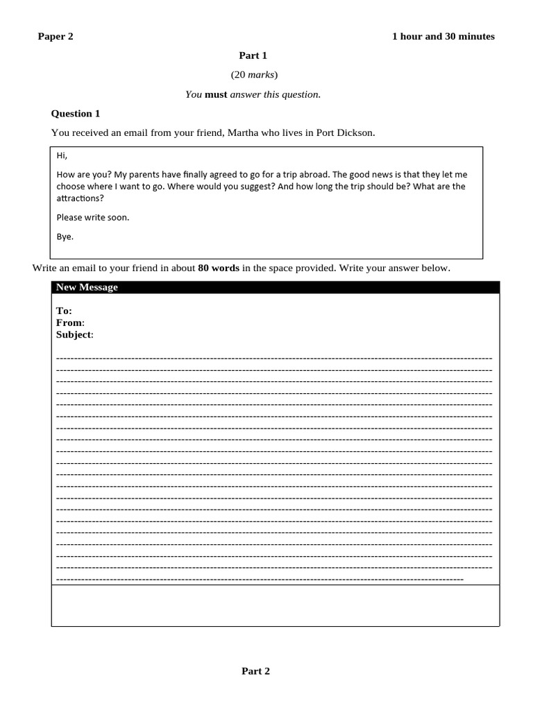 Ar1 Form 4 (English Paper 2) (Repaired) | PDF | Human Communication
