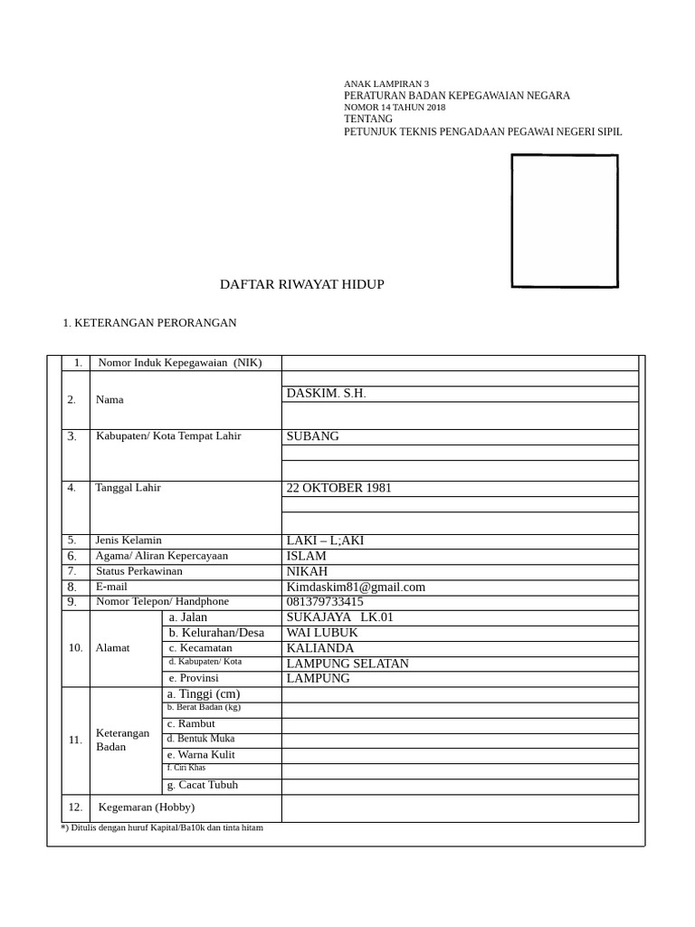 DRH CPNS (W) | PDF