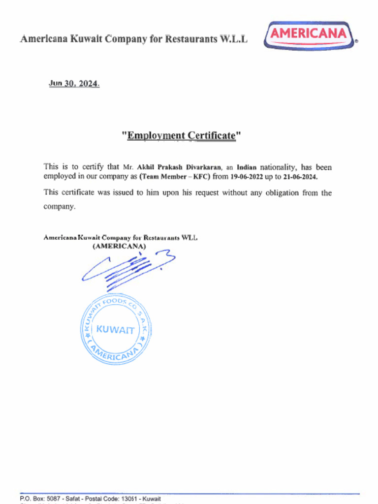 KFC AKHIL Experience | PDF