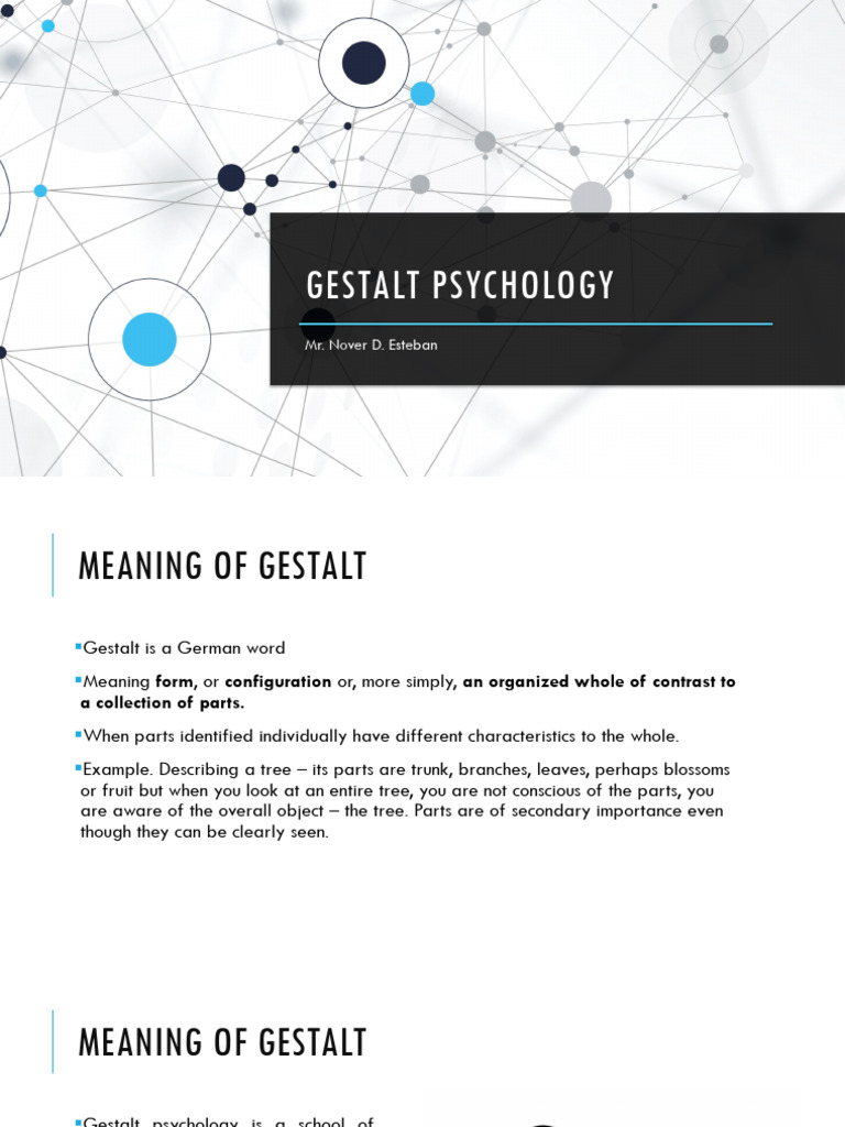 Module 9 Gestalt Psychology | PDF | Psychology | Psychological Concepts