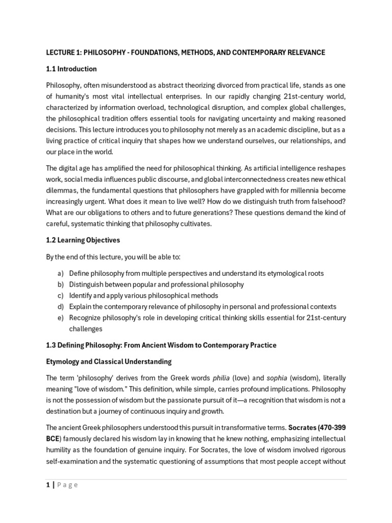 Critical Creative Thinking Lectures 1 2 1 Pdf Critical