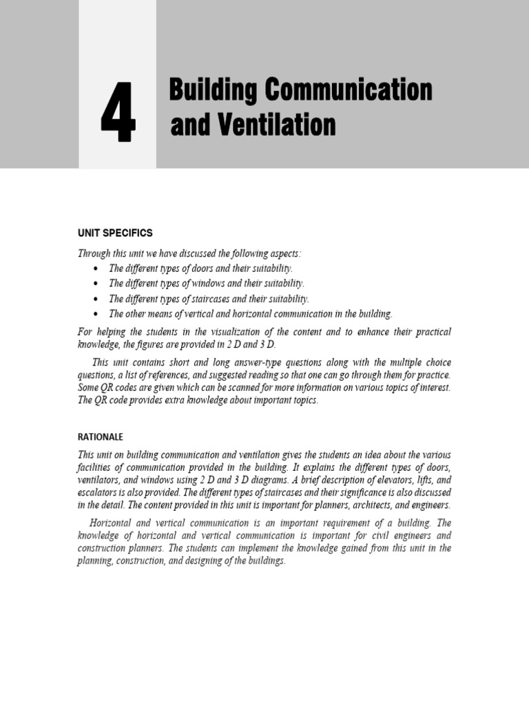 Building Communication & Ventilation Guide | PDF | Window | Door