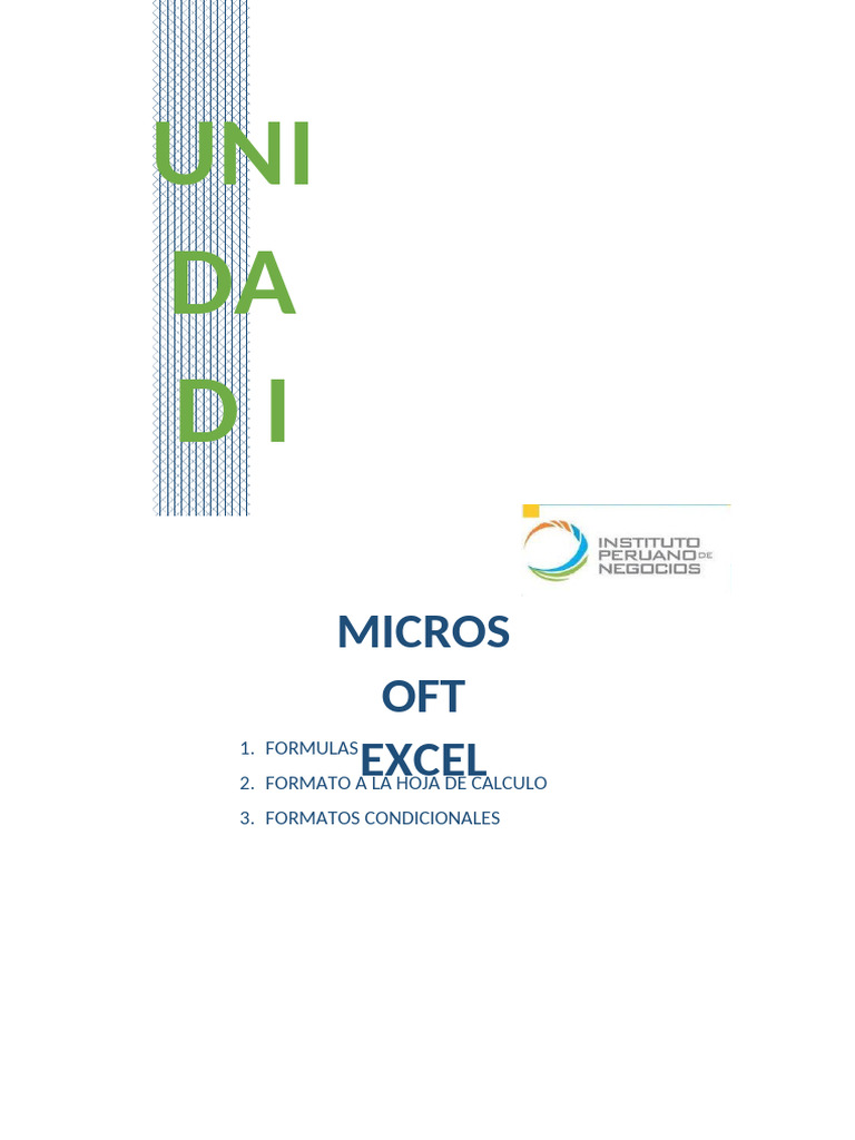 Fórmulas y Formatos en Excel | PDF | Microsoft Excel | Hoja de cálculo