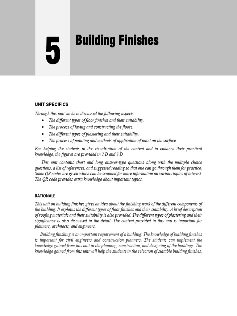 Building Finishes: Types & Techniques | PDF | Drywall | Plaster