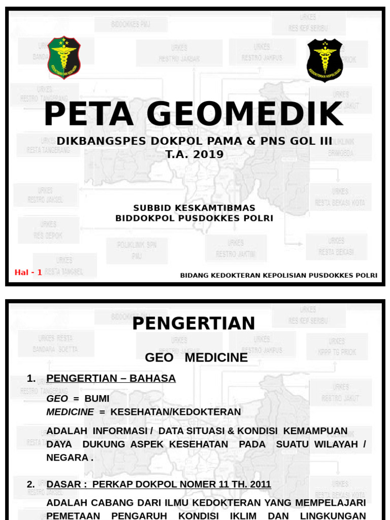 Dikbangspes Dokpol - Paparan Peta Geomedik | PDF