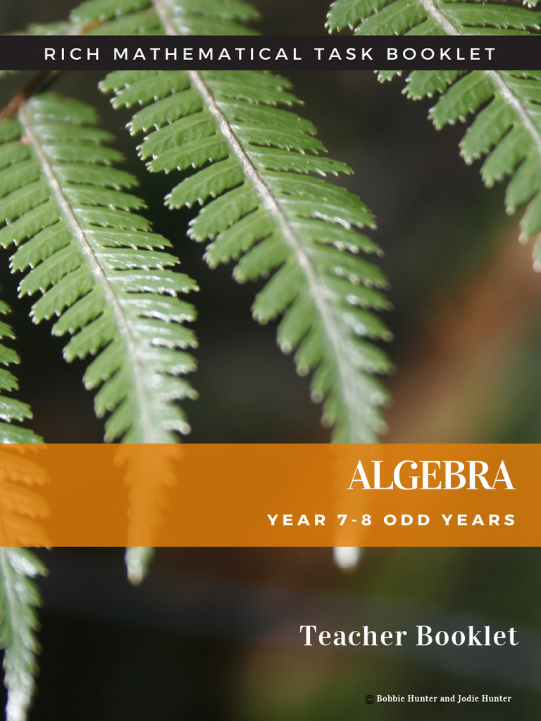 Year 7-8 Algebra Patterns Guide | PDF | Variable (Mathematics) | Equations