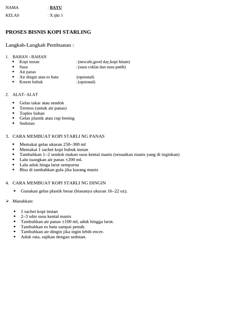 Bayu-kopi Starling - Ade | PDF