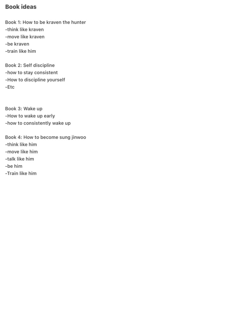 Book Ideas | PDF