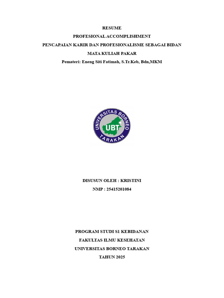 Kristini_resume Mk Pakar Tgl 17-11-2025 | PDF