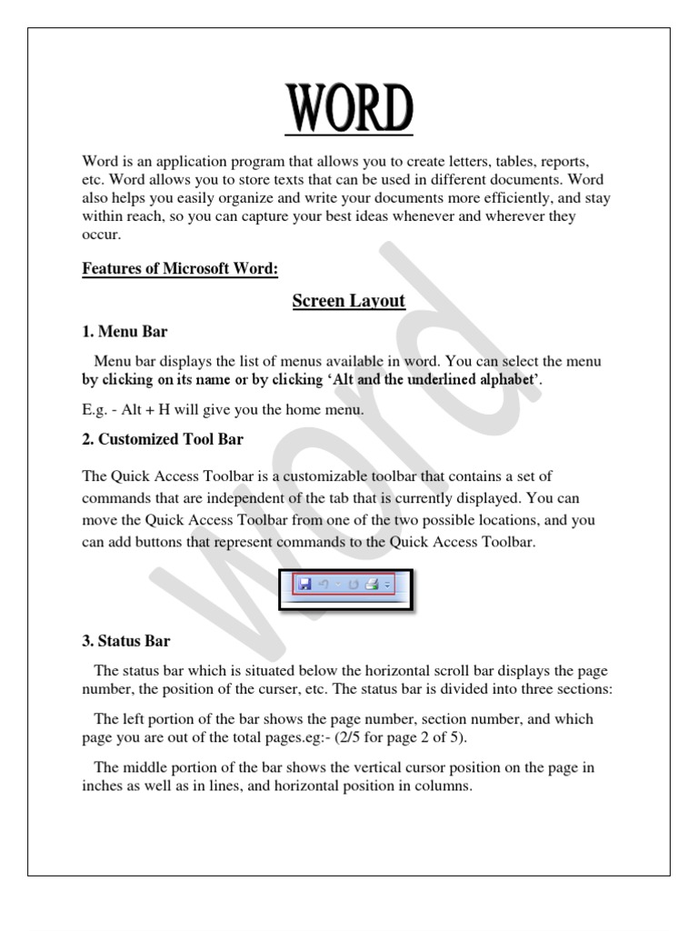 Microsoft Word Ex 2 | PDF | Microsoft Word | Text