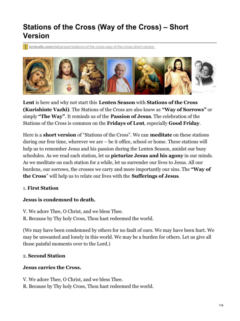 Short Stations of the Cross Guide | PDF | Thou | Jesus