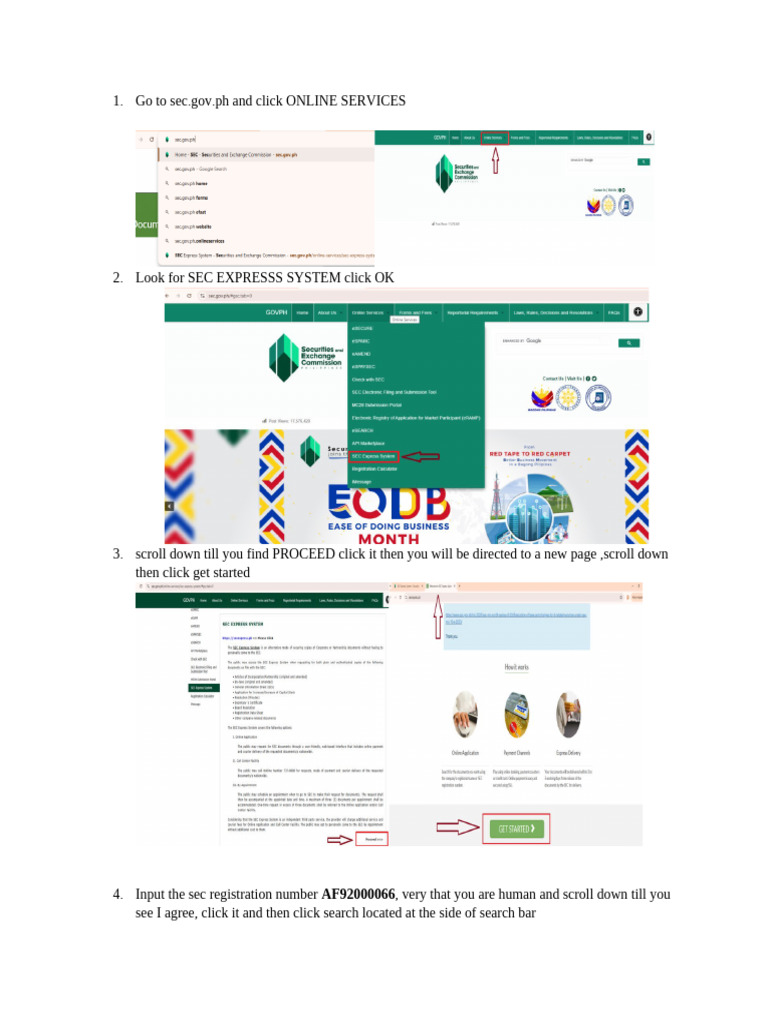 Online Request Documents - Step by Step Process | PDF