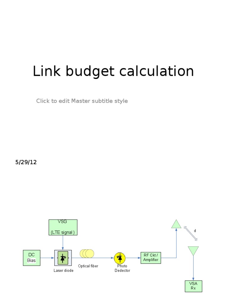 Link Budget Calculation: Click To Edit Master Subtitle Style | PDF