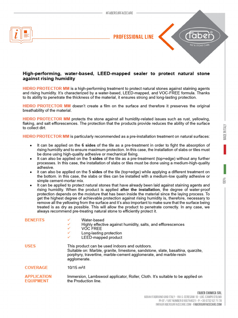 Hidro Protector Mm Rev5.1 Tds en Clp | PDF | Tile | Materials