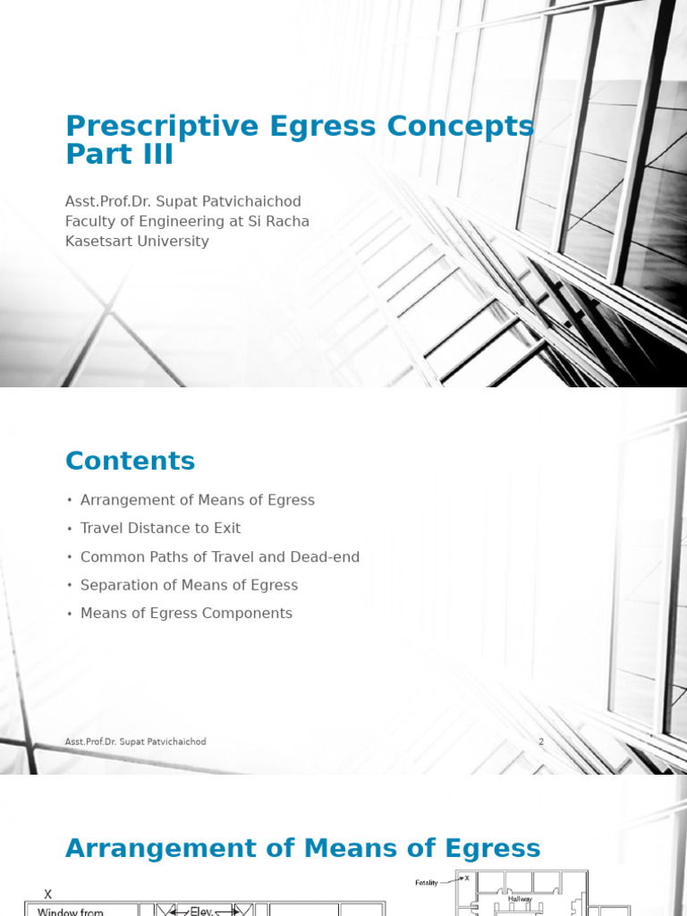 Prescriptive Egress Concepts Part III | PDF | Door | Stairs