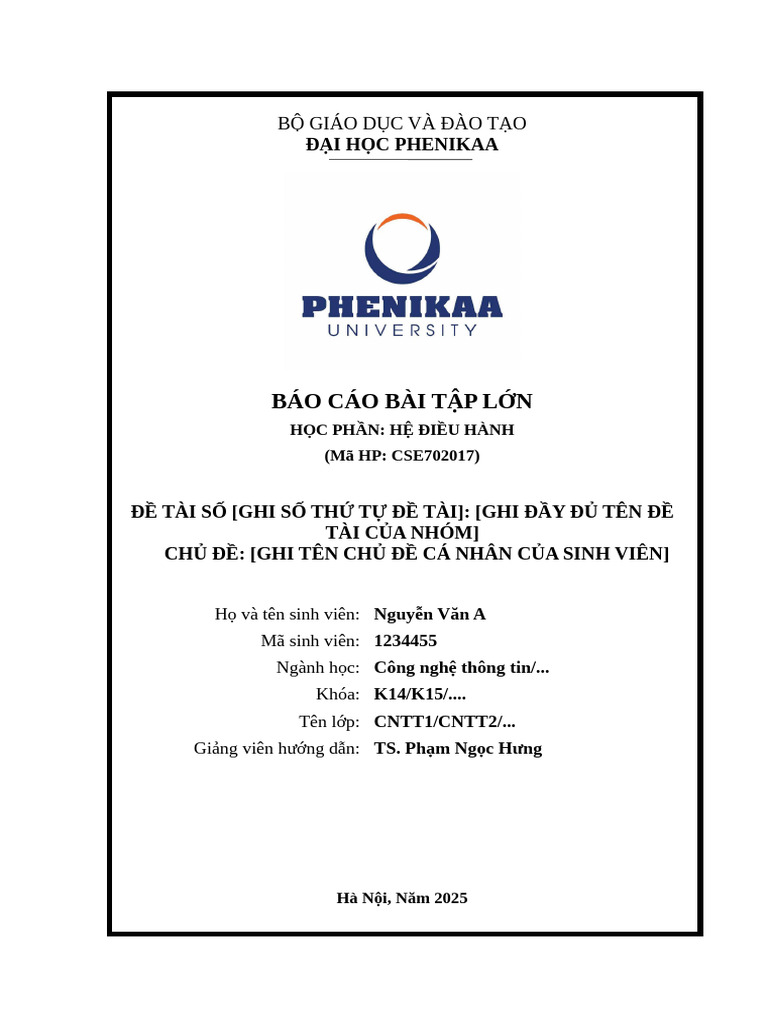 Mau bia Bao cao BTL | PDF