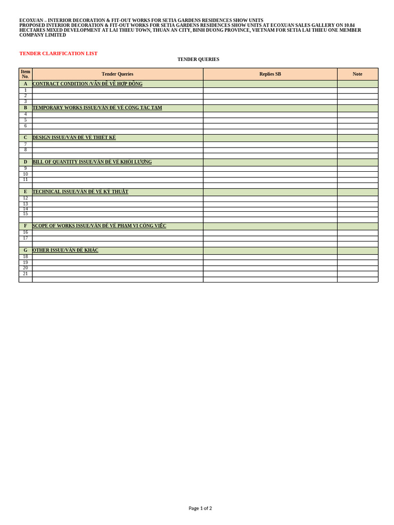 Sample Clarification Form | PDF