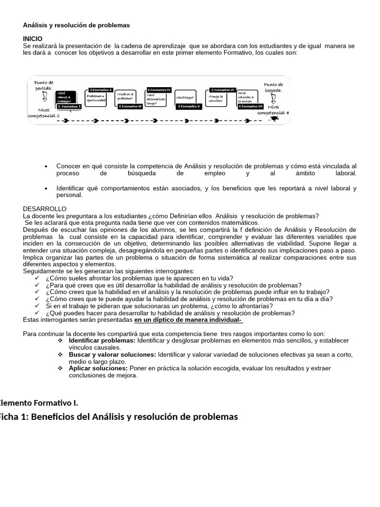 Análisis y Resolución de Problemas EF1 | PDF | Evaluación | Aprendizaje