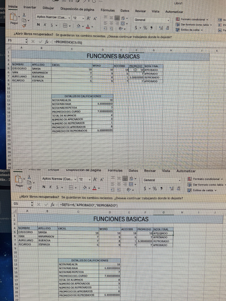 Funciones Básicas Excel p2 | PDF