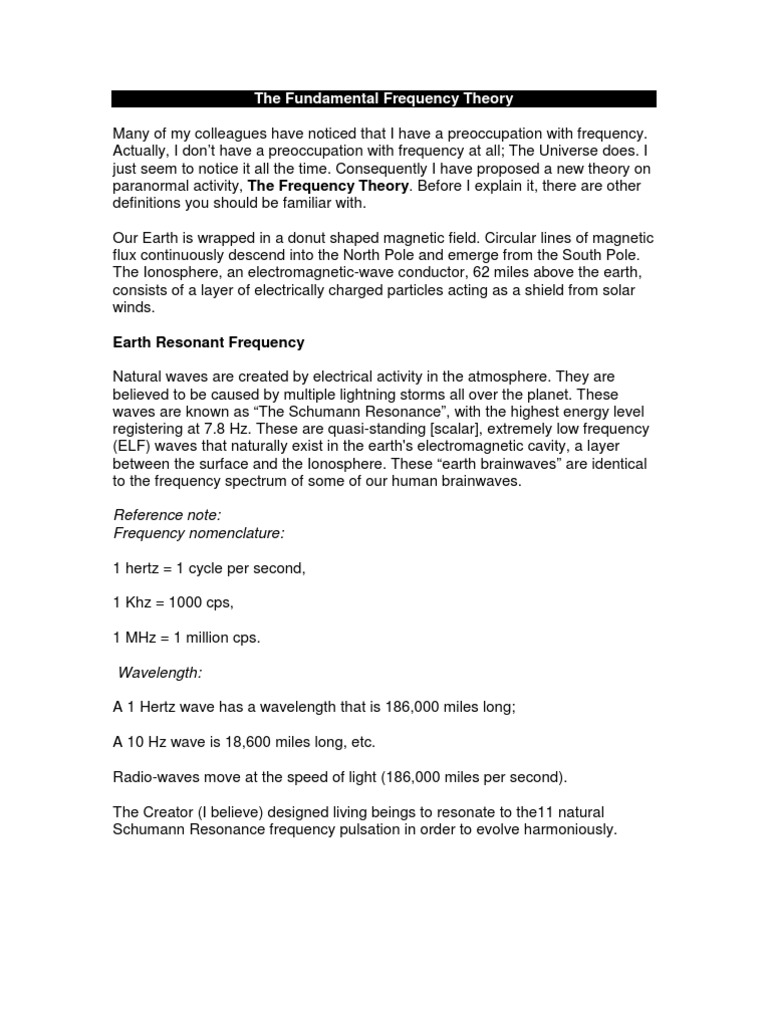 Fundamental Frequency Theory | PDF | Waves | Frequency