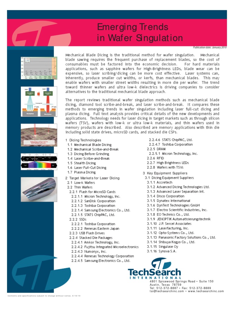 Singulation | PDF | Solid State Drive | Wafer (Electronics)
