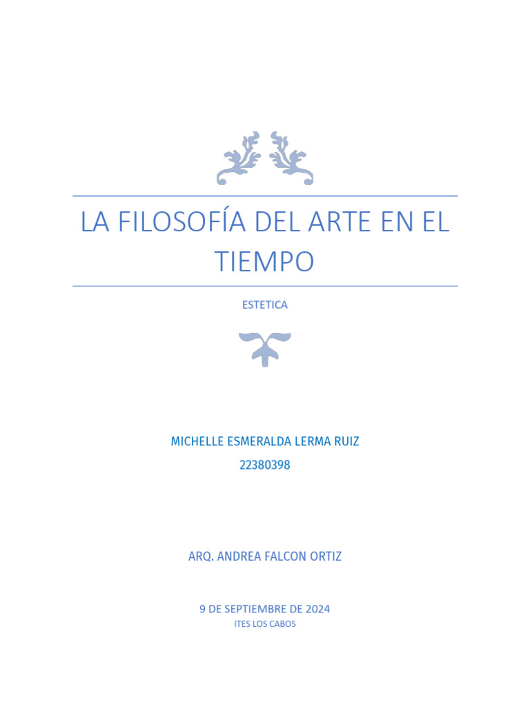 Evolución de la Filosofía del Arte | PDF | Estética | Renacimiento