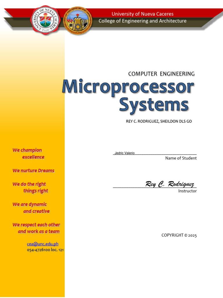 Microprocessor Systems Ver02 - 2025 | PDF | Assembly Language | Central ...