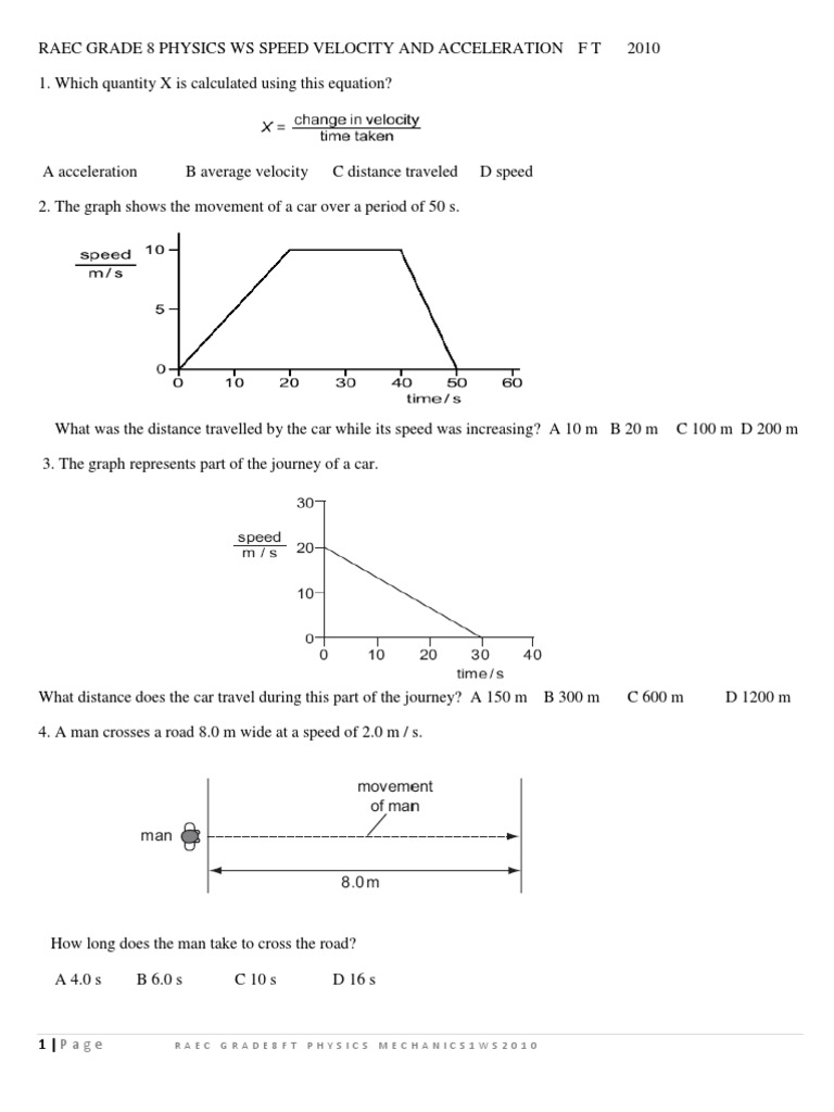 Speed Time Graph | PDF | Velocity | Speed