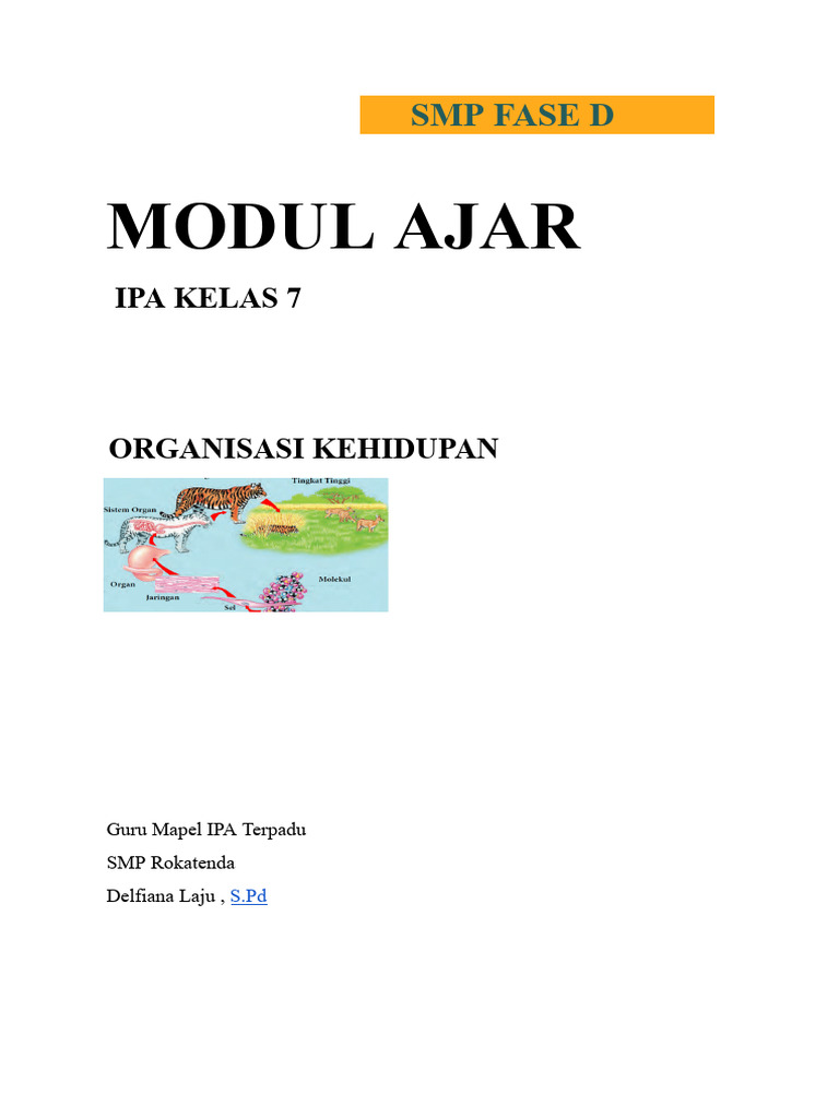 Modul IPA Kelas 7: Organisasi Kehidupan | PDF