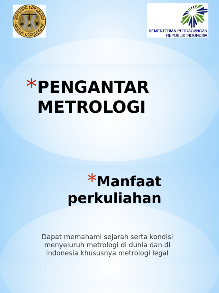 Pertemuan 1_pengantar Metrologi | PDF