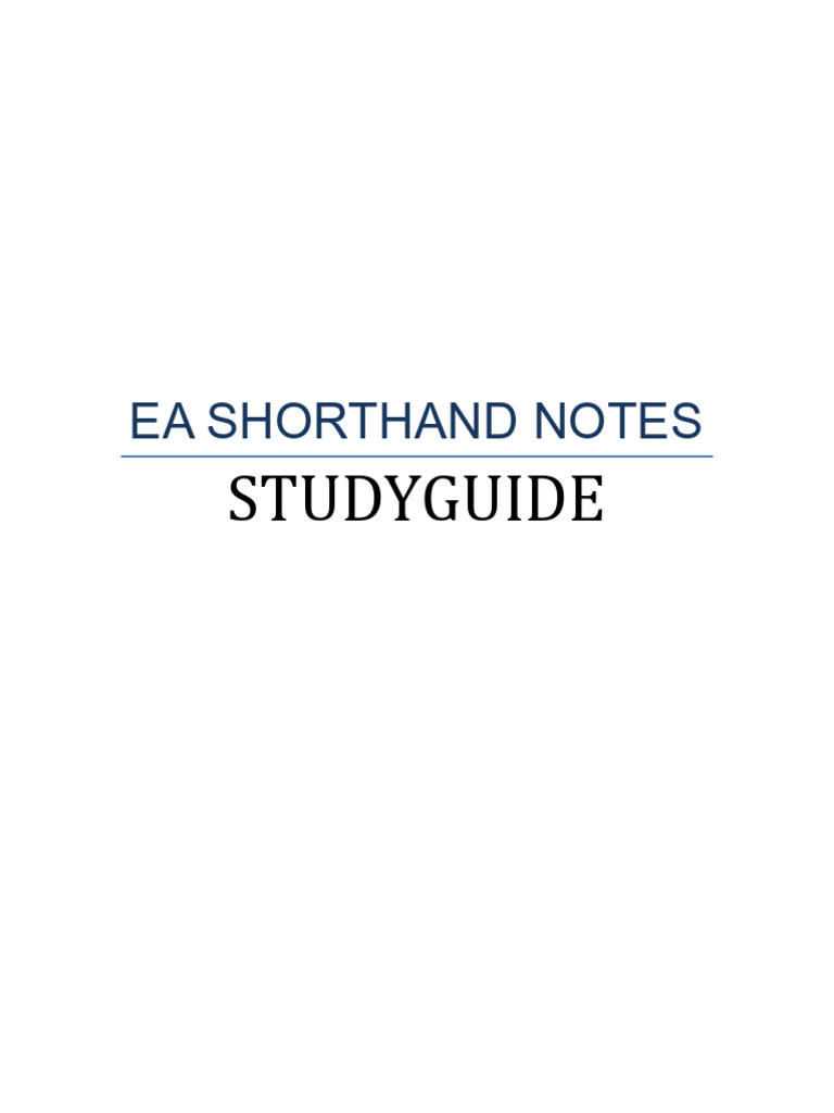 EA Shorthand Notes- Studyguide | PDF | Educational Assessment ...