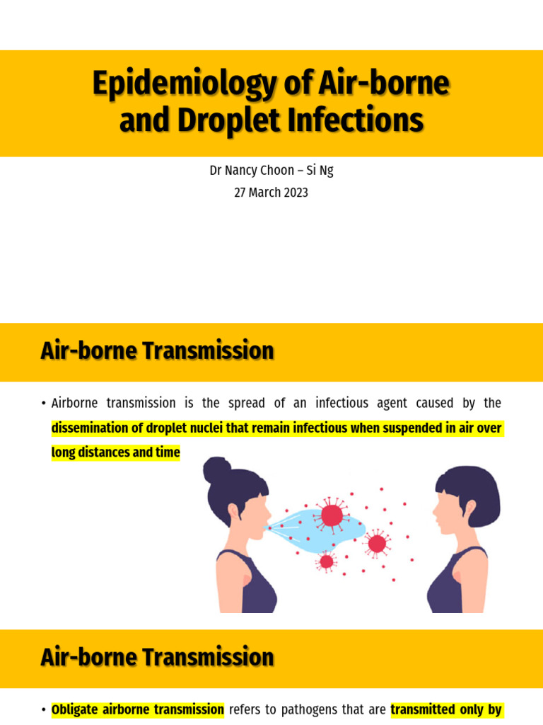 18 Epidemiology of Airborne and Droplet Infection | PDF | Medical ...