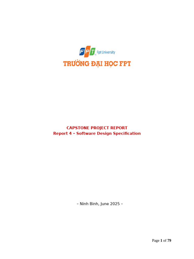 Report4 Software Design Specification ThanhDXFX00850 V2.3 | PDF ...