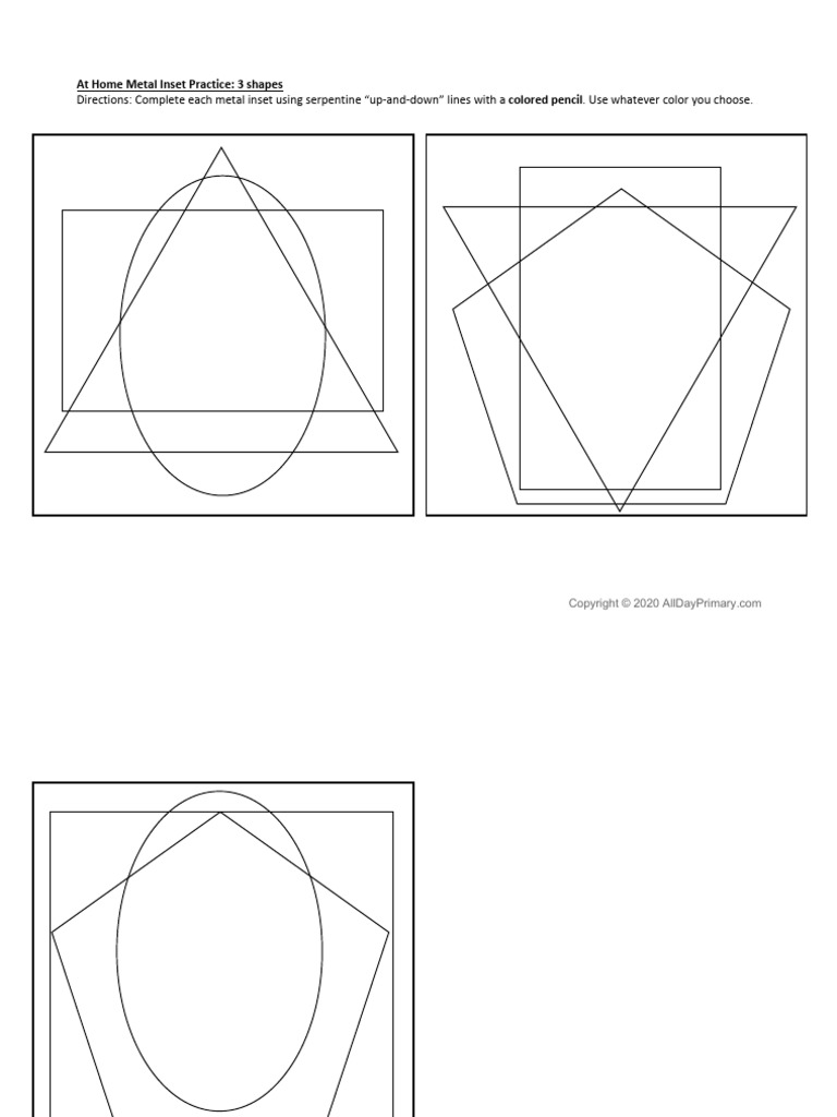 At Home Metal Insets 3 Shapes | PDF
