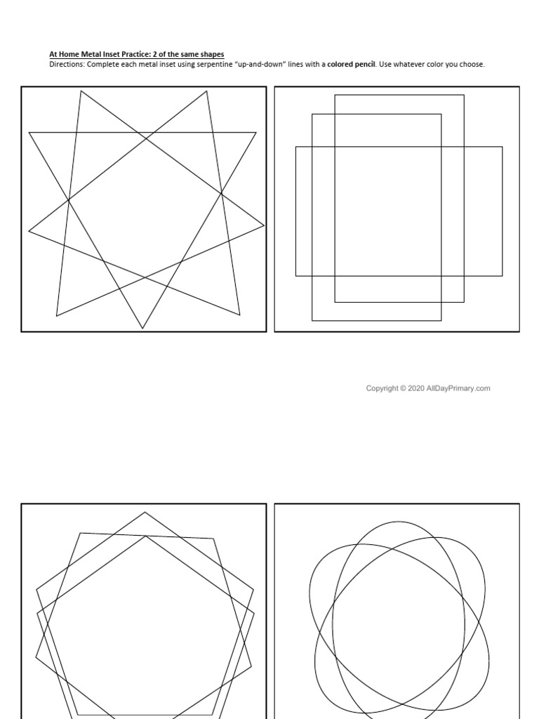 At Home Metal Insets 3 Same Shapes | PDF