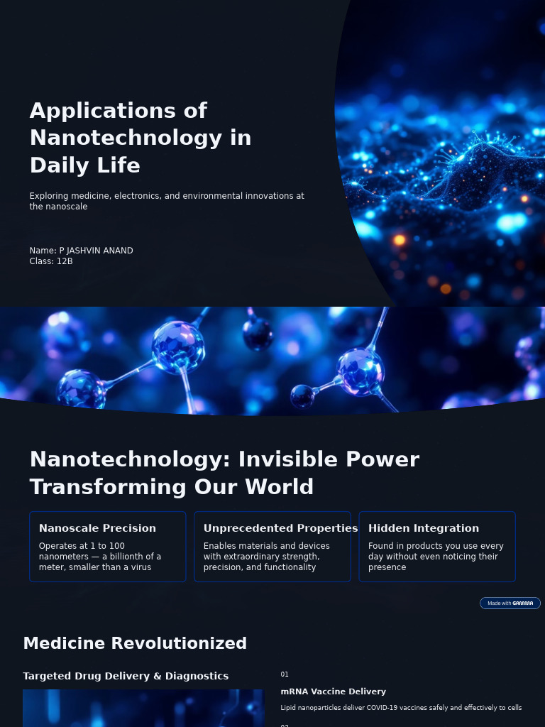 Nanotechnology's Impact on Daily Life | PDF | Nanotechnology | Nanomedicine