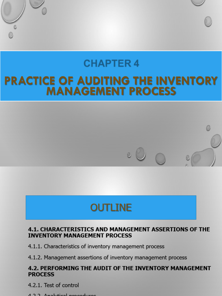 Chapter 4 New - Inventory Management | PDF | Inventory | Valuation ...