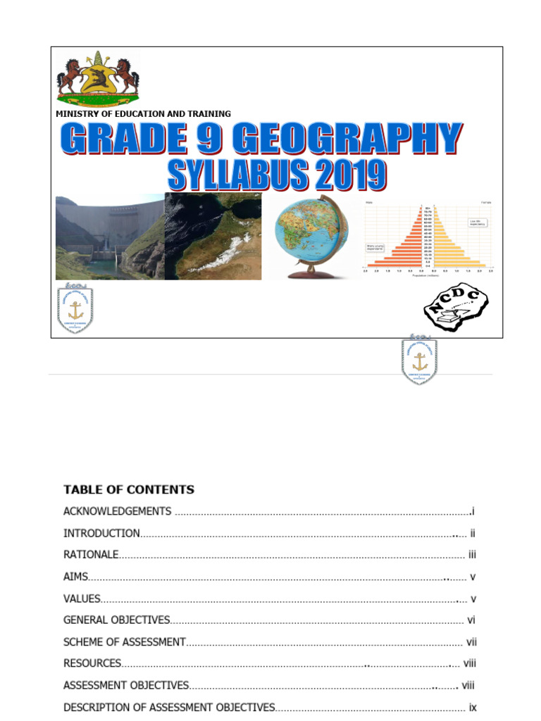 Final Molise Grade 9 Geography Syllabus-2019-2 | PDF | Geography | Earth