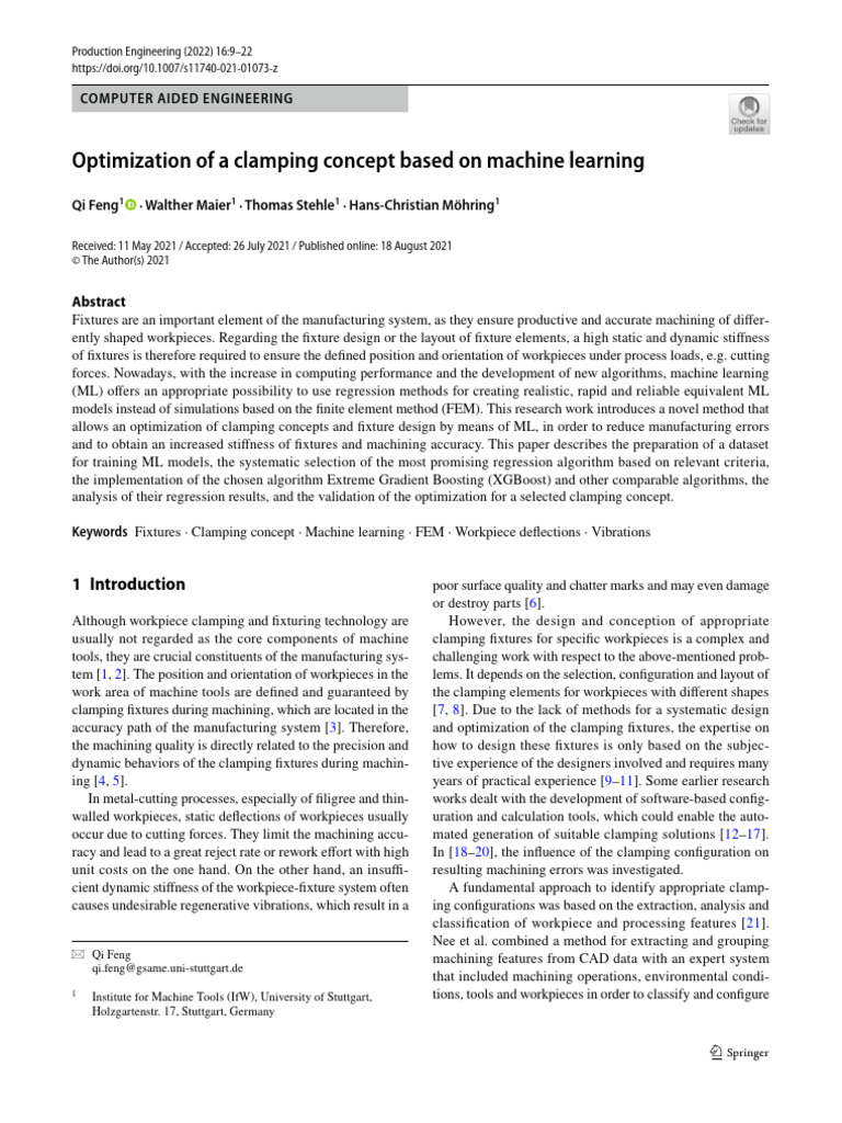 s11740-021-01073-z | PDF | Mean Squared Error | Regression Analysis