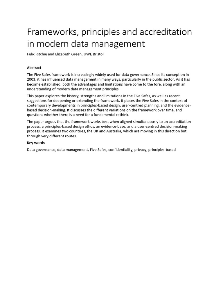 Frameworks | PDF | Risk | Performance Indicator