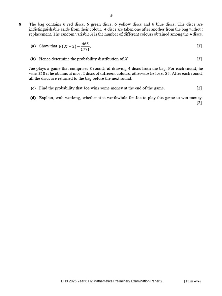 Prelim Math P2 | PDF