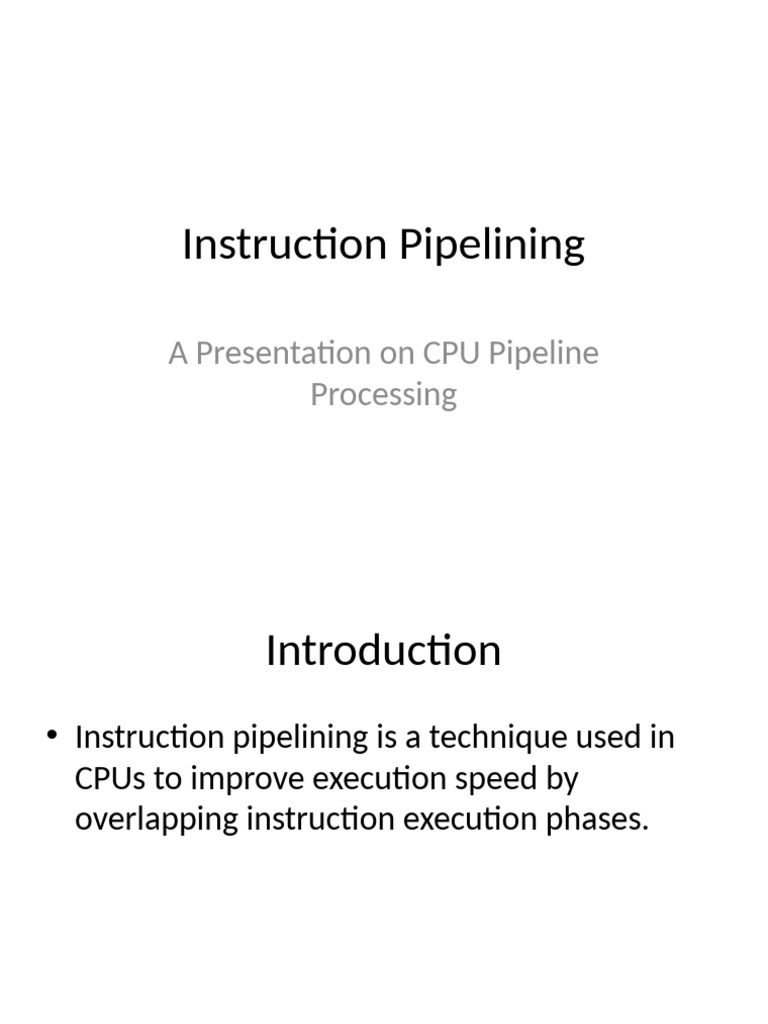 Instruction Pipelining | PDF